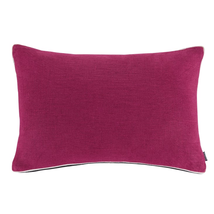 Almofada rosa fúcsia com bordas tecidas 45x45 Berja | Maisons du Monde