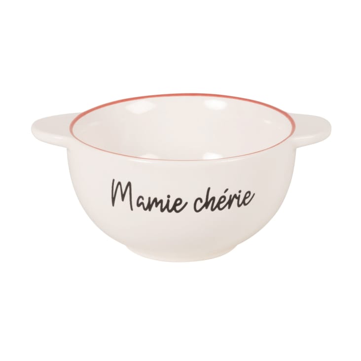 Bol en céramique blanche, rouge et noire Family | Maisons du Monde