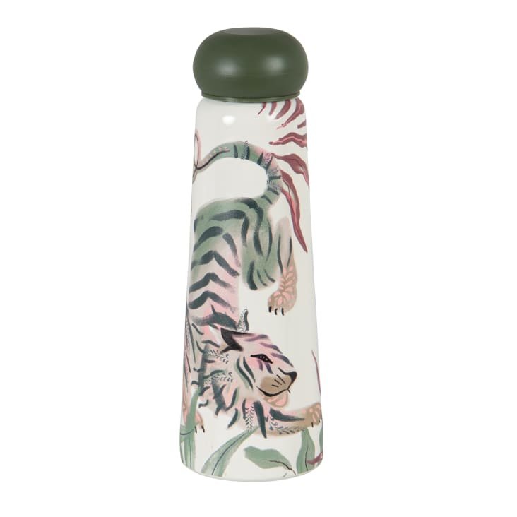 Botella de acero beige con tigre y plantas verdes 0,5L Namir | Maisons ...