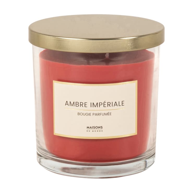 Bougie parfumée rouge en verre 10x11 Colorama | Maisons du Monde