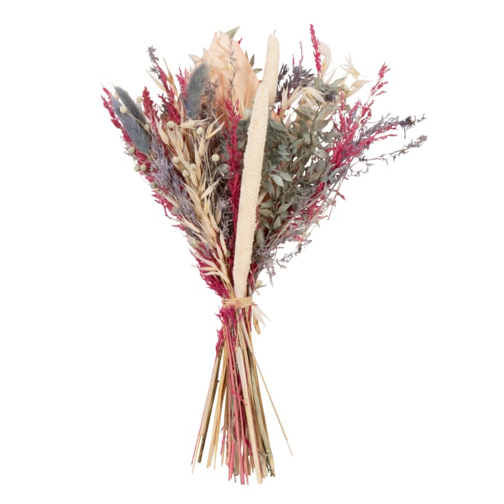 Bouquet de fleurs séchées beiges, bleues et roses Mia | Maisons du Monde