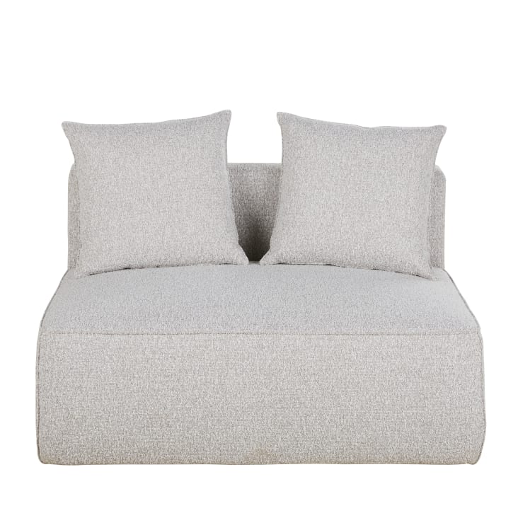 Butaca 2 plazas para sofá modular gris claro moteado Barnaby | Maisons du Monde