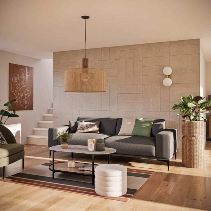 Cache-pot tressé en rotin H82 HONORINE | Maisons du Monde