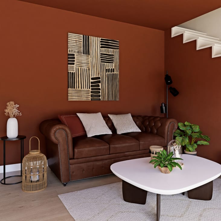 Canapé vintage 3 places en cuir capitonné Chesterfield | Maisons du Monde