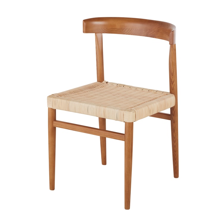 Chaise en bois de frêne et rotin tressé Sawyer | Maisons du Monde