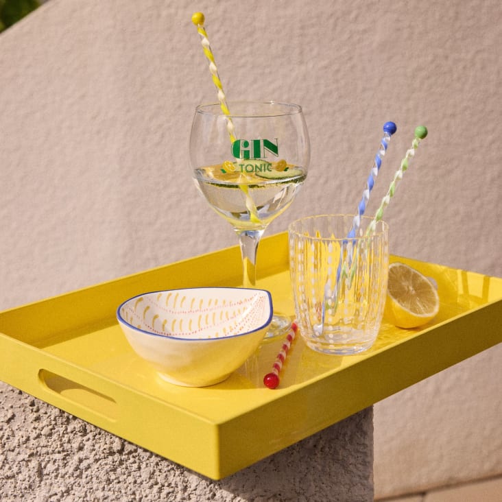 Concha de cerâmica branca, amarela e azul Arielle | Maisons du Monde