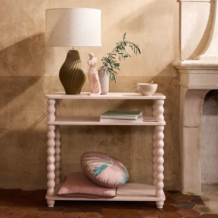 Console rosa poudrata e piedi perle Arabelle | Maisons du Monde