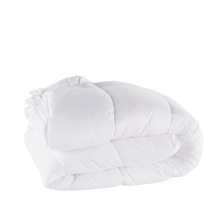 Couette en polyester recyclé blanc effet peau de pêche 4 saisons ...