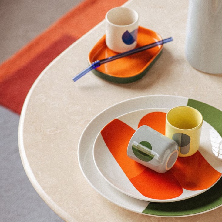 Coupelles apéritives carrées en céramique multicolore (x4) Isla | Maisons du Monde