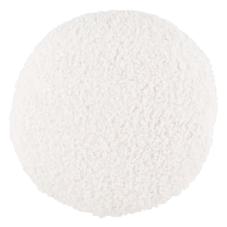 Coussin rond bouclette blanc D40 FIODOR | Maisons du Monde