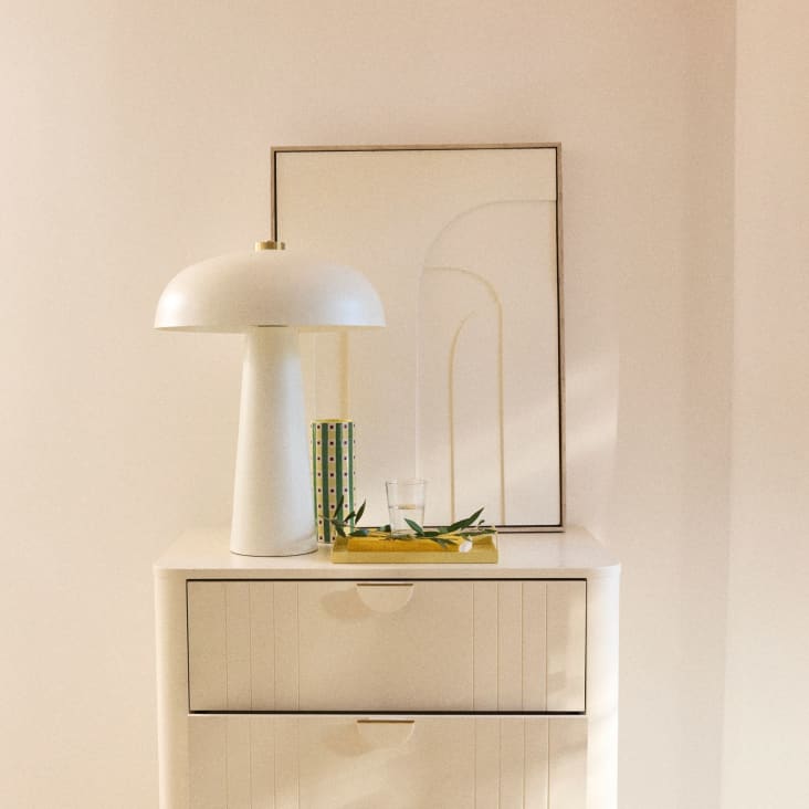 Cuadro abstracto con relieves en blanco de 60x80 cm Ostrava | Maisons ...