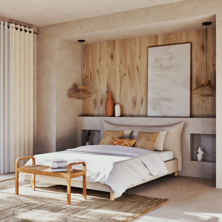 Cuadro beige y blanco de 90x140 cm Maxine | Maisons du Monde