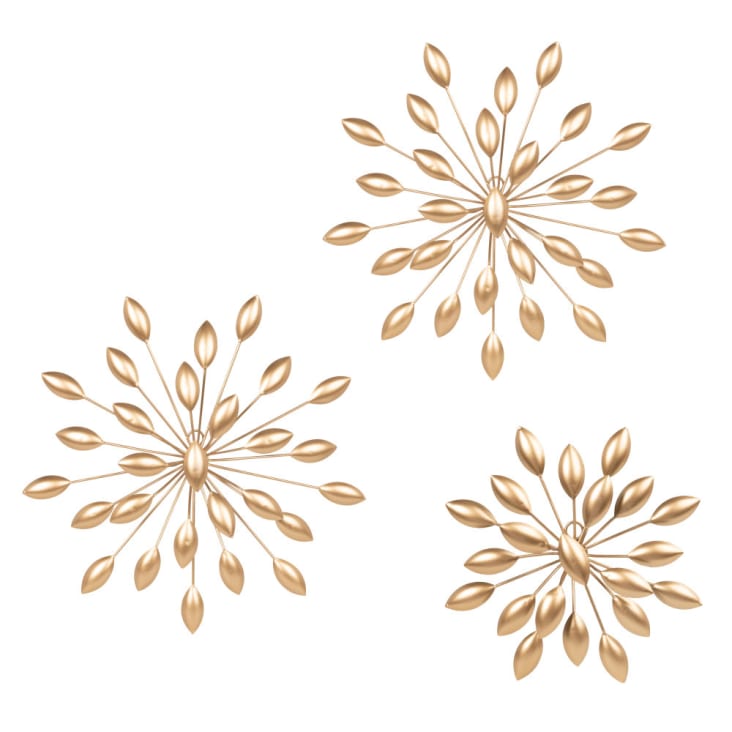 Déco murales en métal doré (x3) DAYMA | Maisons du Monde