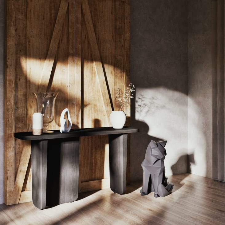 Dekofigur Fuchs aus Kunstharz, schwarz Arthur | Maisons du Monde