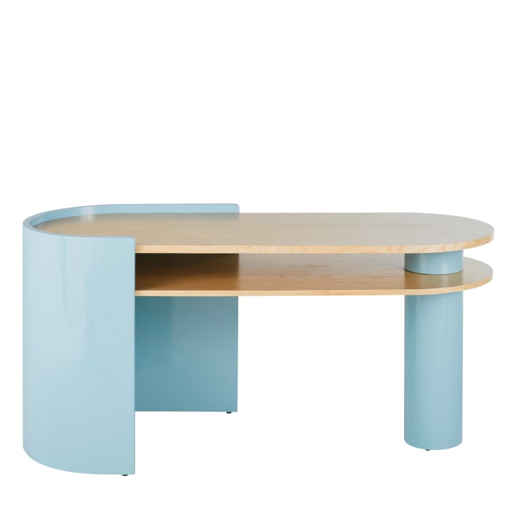 Escritorio de roble y MDF azul claro Elnath | Maisons du Monde