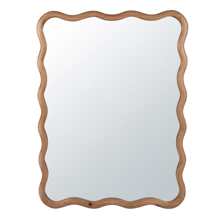 Espejo rectangular con ondas de madera de abeto 62 x 82 SANAA | Maisons ...
