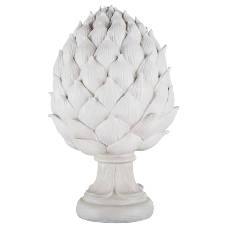 Estatua de piña en resina blanca 61 cm Faustine | Maisons du Monde