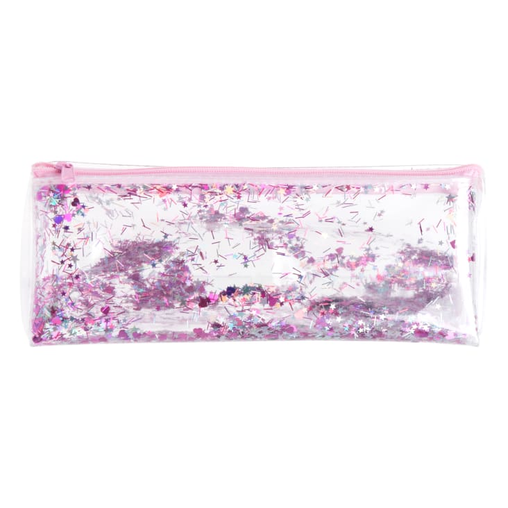 Estuche rosa transparente con brillos Daisy | Maisons du Monde
