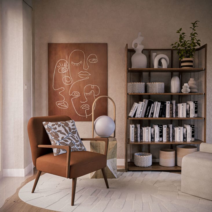Etagère en bois de manguier massif et fibre végétale Viro | Maisons du ... Etagère en bois de manguier massif et fibre végétale Viro | Maisons du ...