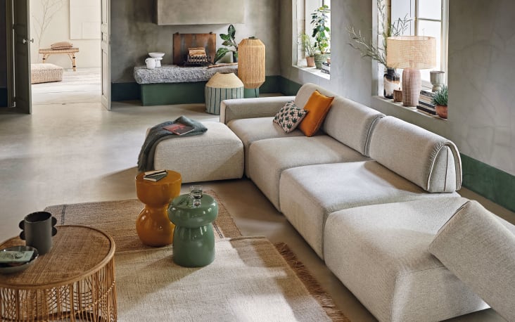 Gemêleerd grijze omkeerbare armleuning voor modulaire zetel Astus ...