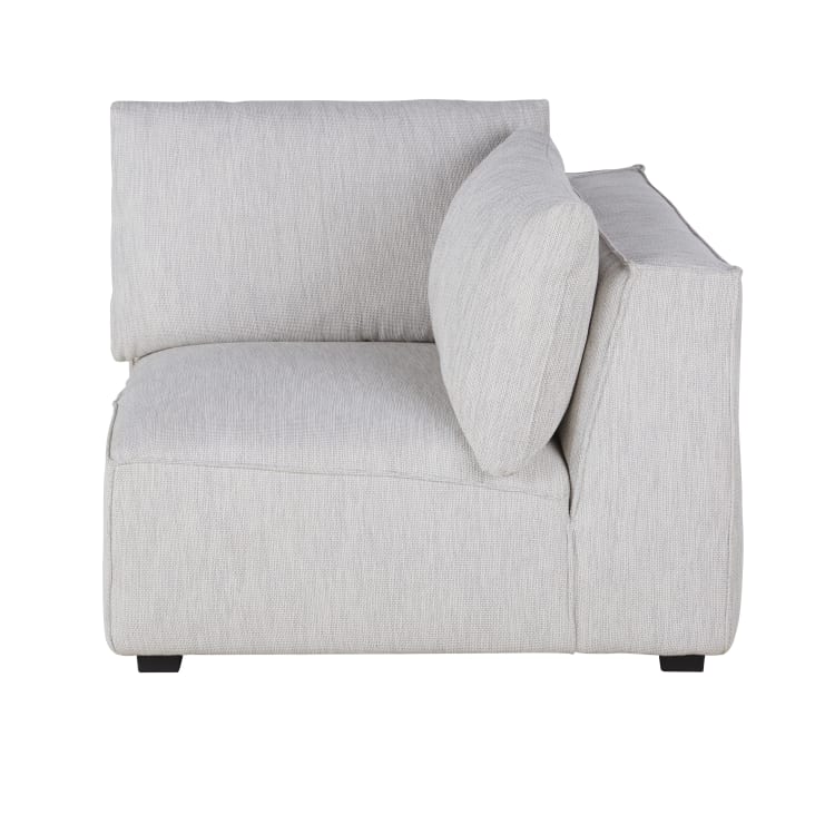 Gemêleerd lichtgrijs hoekelement voor modulaire zetel Falkor | Maisons ...