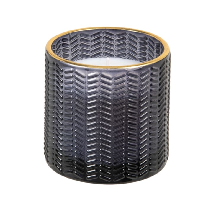 Geurkaars in blauw glas 7x7 COLORAMA | Maisons du Monde