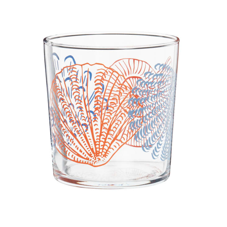 Glazen beker met blauwe en rode motieven Malo | Maisons du Monde