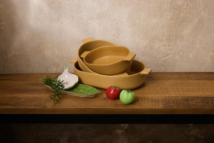 Gratinplatte aus Steinzeug, senfgelb L36cm | Maisons du Monde