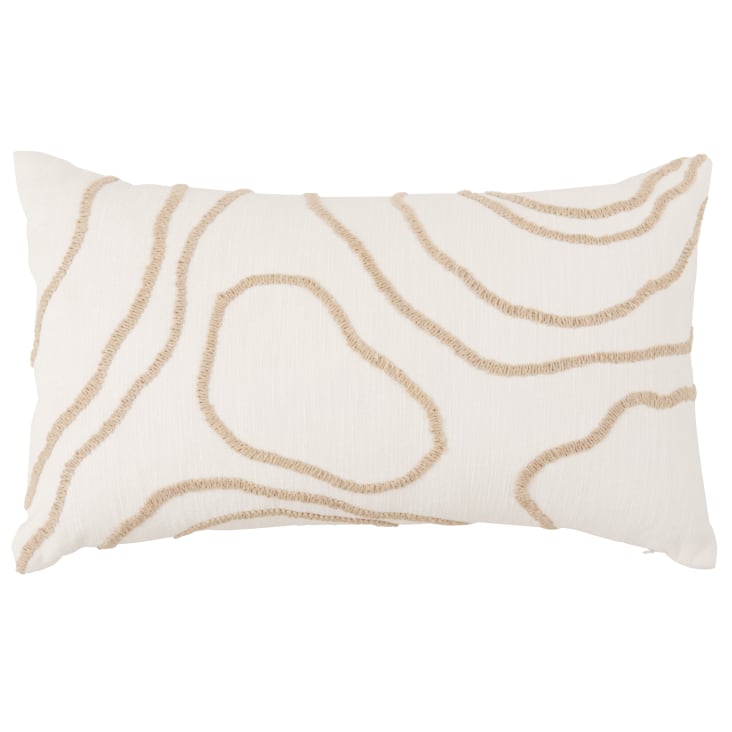 Housse de coussin brodée bicolore 50x30 Seker | Maisons du Monde