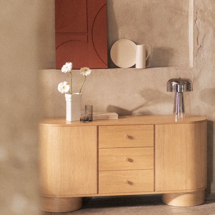 Jarrón de gres blanco roto Alt. 25 cm Lynn | Maisons du Monde