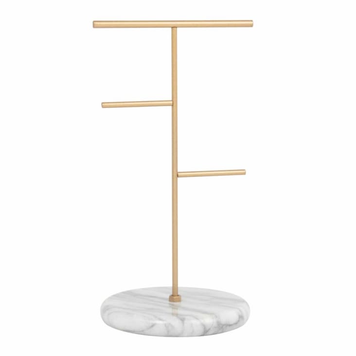 Juwelenhouder uit wit marmer en verguld metaal MARINA | Maisons du Monde