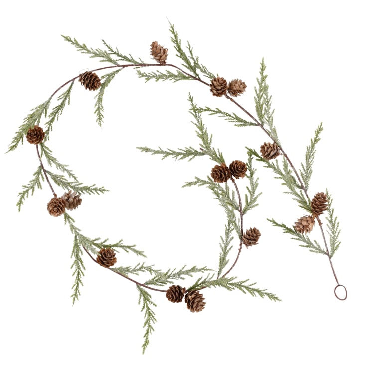 Kersttak met takken en dennenappels L130 Natural Christmas | Maisons du ...