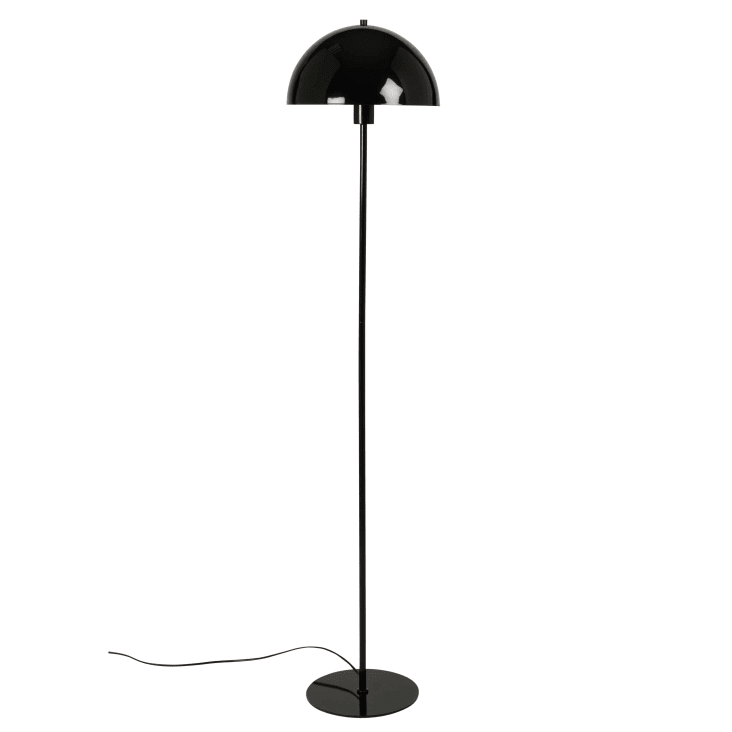 Lampada da terra a fungo in metallo laccato nero alt. 145 cm Nereidas ...