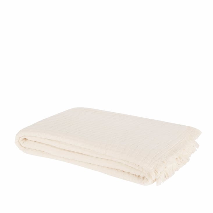 Manta acolchada blanco hueso 220x240 cm Rhys | Maisons du Monde
