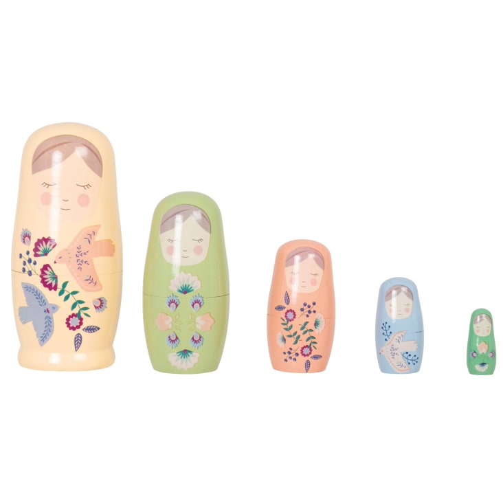 Matriosca in legno di schima multicolore Zoe | Maisons du Monde