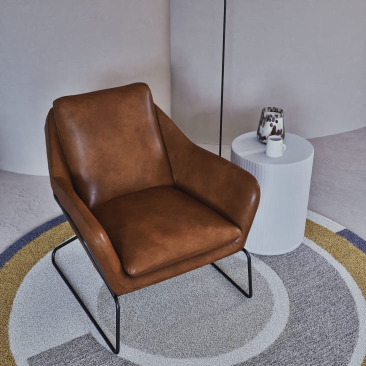 Mesa de apoio com coluna branca OUMANA | Maisons du Monde