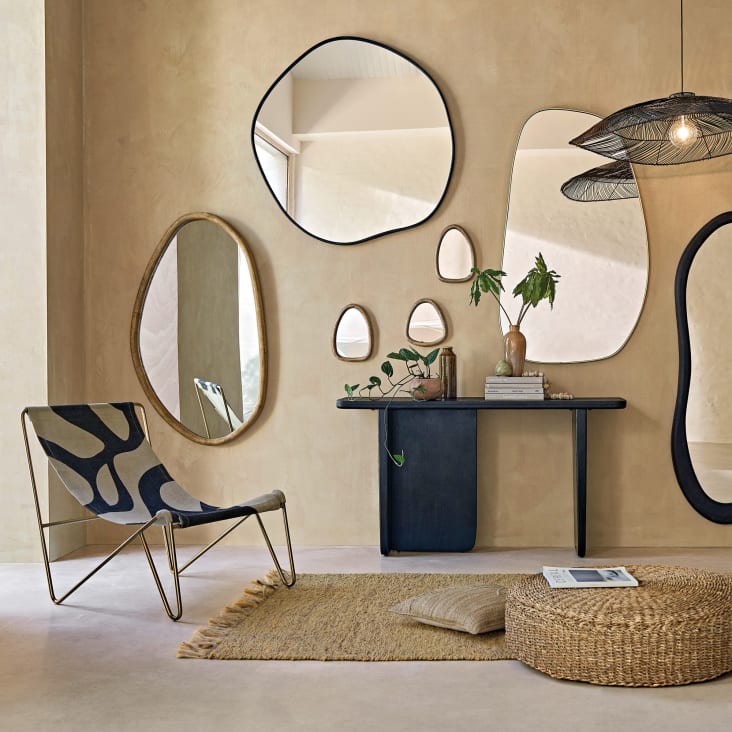 Miroir organique en métal doré 75x130 SORANA | Maisons du Monde