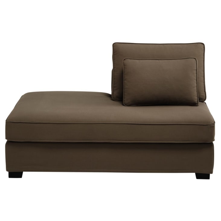 Modulare Chaiselongue mit Lehne links, taupe Stoff Milano | Maisons du ...