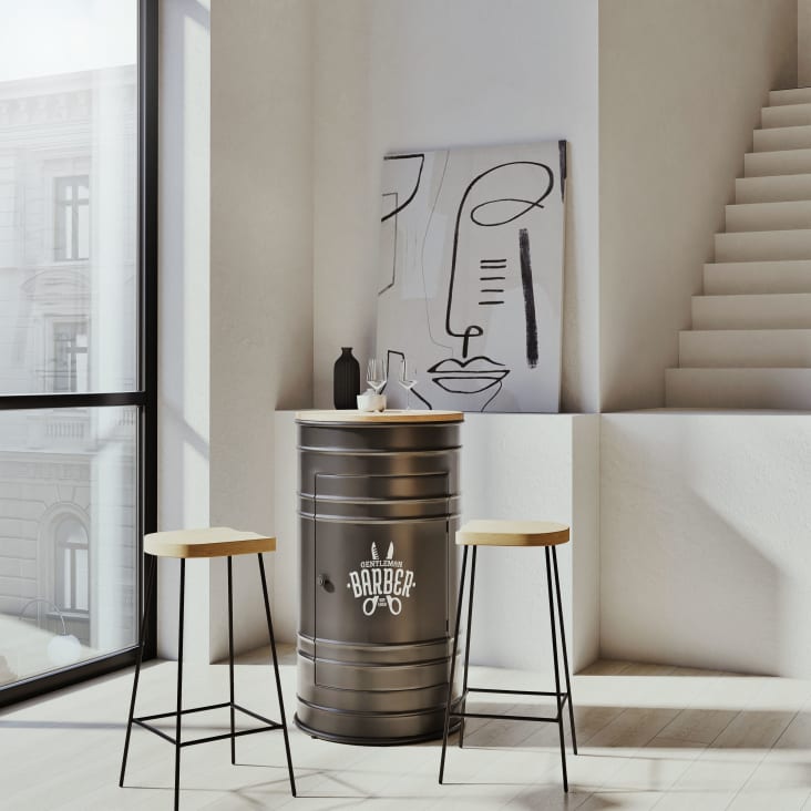 Mueble Bar De Metal Mueble Salon Bancada Metalica