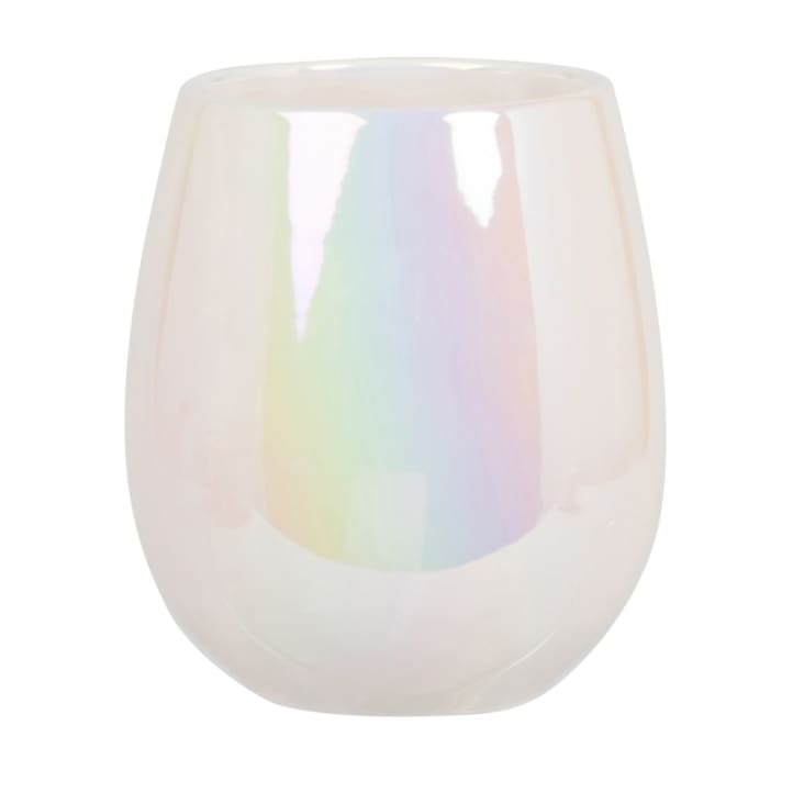 Mug en grès blanc finition irisée OPALE | Maisons du Monde