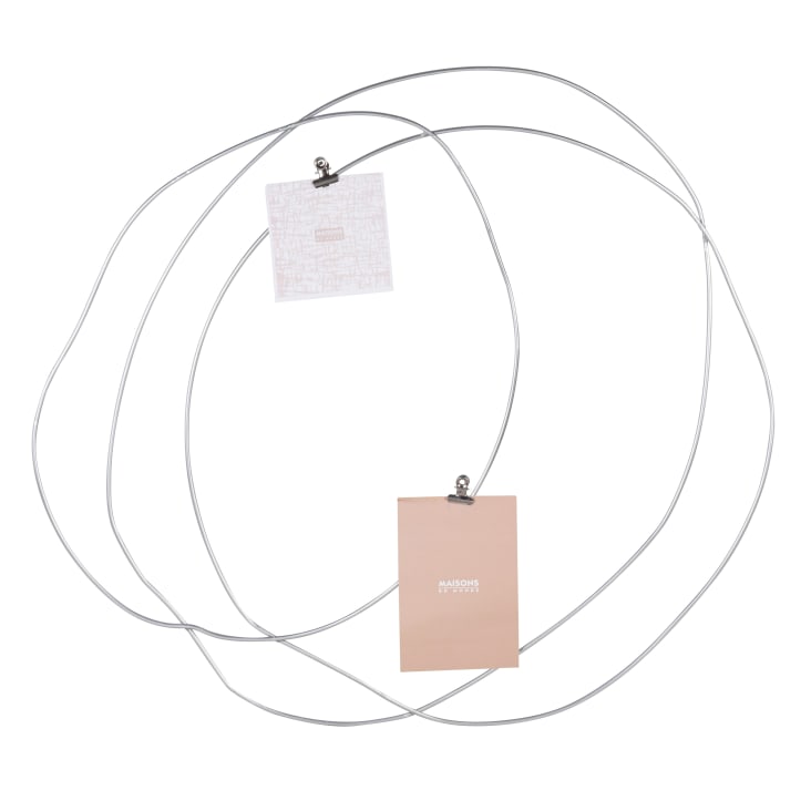 Panel multifotos de alambre metálico plateado 59 x 61 KONYA | Maisons ...