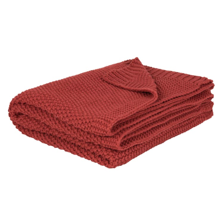 Plaid in maglia color terracotta 170x130 cm KEDVESHEM | Maisons du Monde