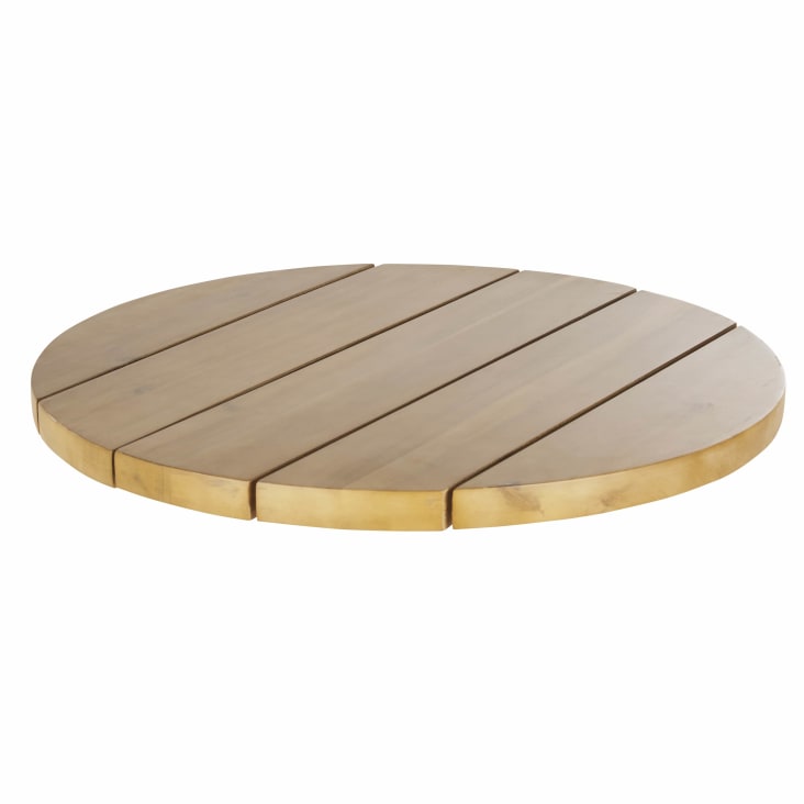 Plateau de table rond en acacia 2 personnes D60 Element Business ...