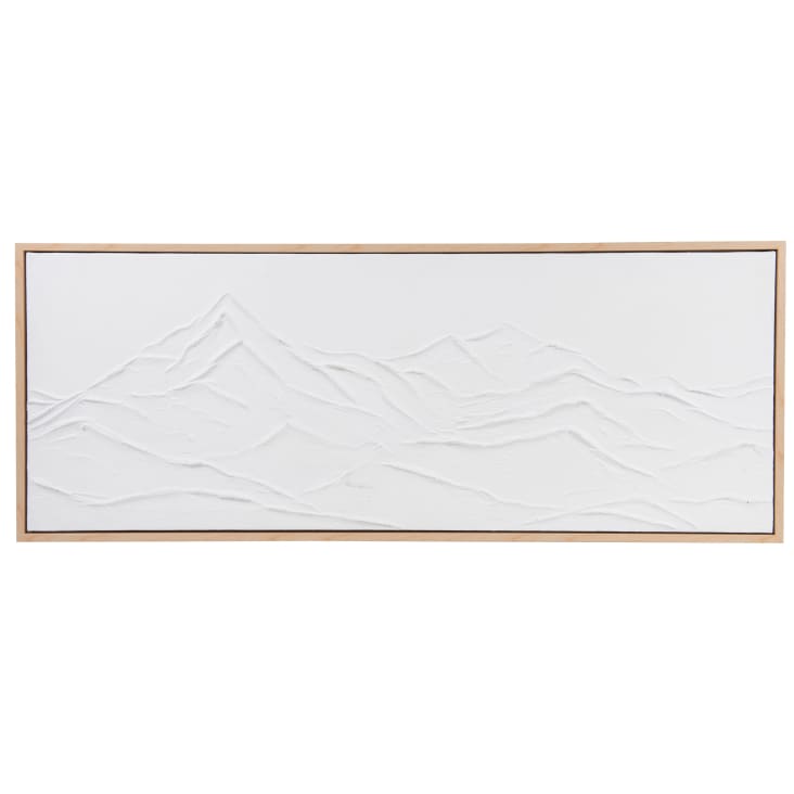 Quadro su tela bianca con montagne in rilievo 83x33 cm Denali | Maisons ...