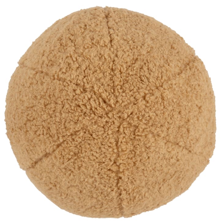 Ronde, camelkleurige imitatiebontkussen, D30 Bruce | Maisons du Monde