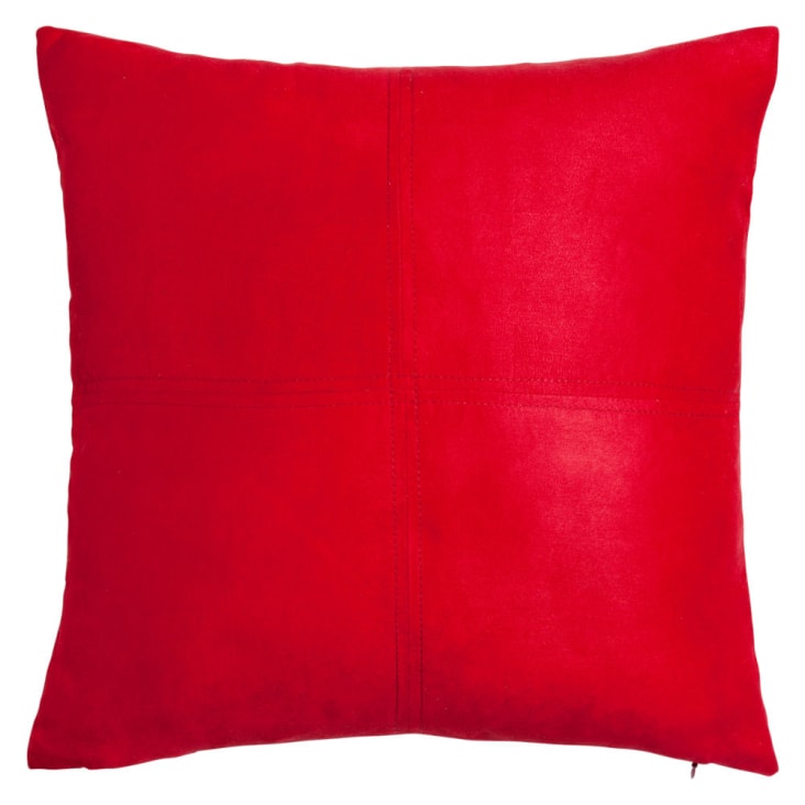 Rood suedetten kussen 60x60 | Maisons du Monde