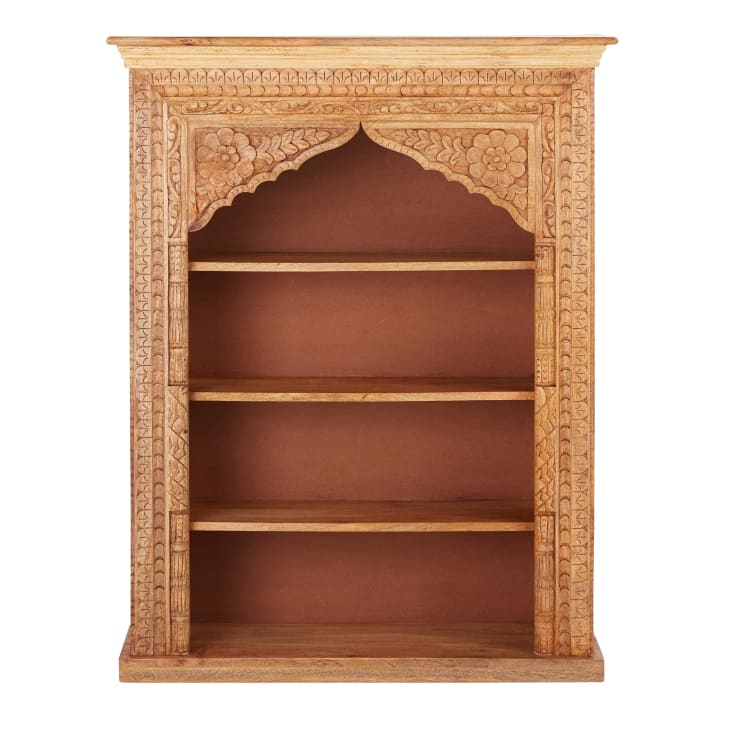 Scaffale in legno di mango inciso marrone Yash | Maisons du Monde