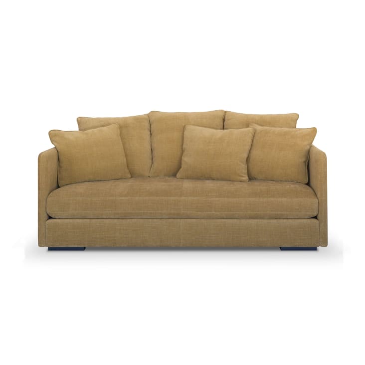 Sofá de 3 plazas de tela ocre Anvers | Maisons du Monde