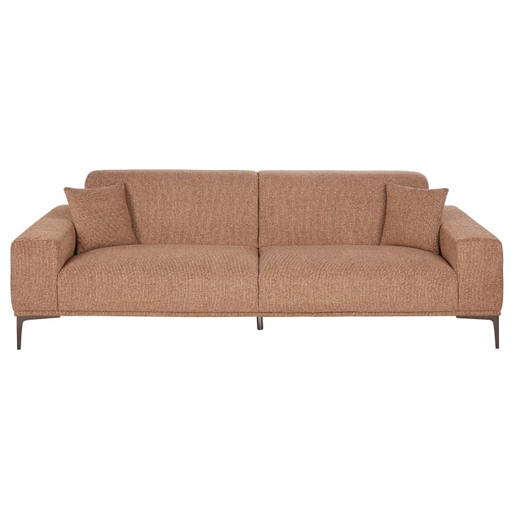 Sofá de 3 plazas de tela ocre Tokyo | Maisons du Monde