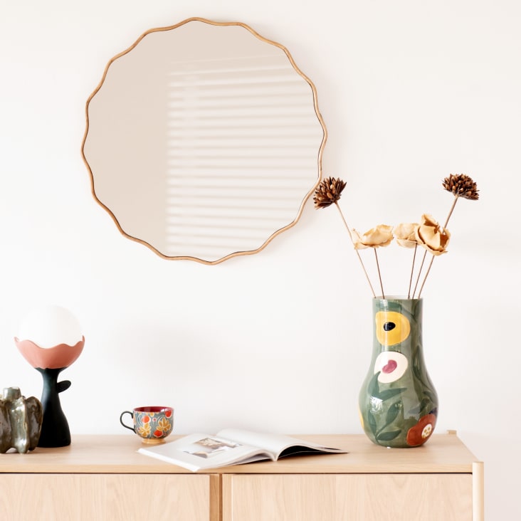 Specchio rotondo smerlato Ø 60 Maceo | Maisons du Monde